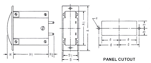 EDGEWISE DC AMMETER, VOLTMETER FOR CF-15, CF-20